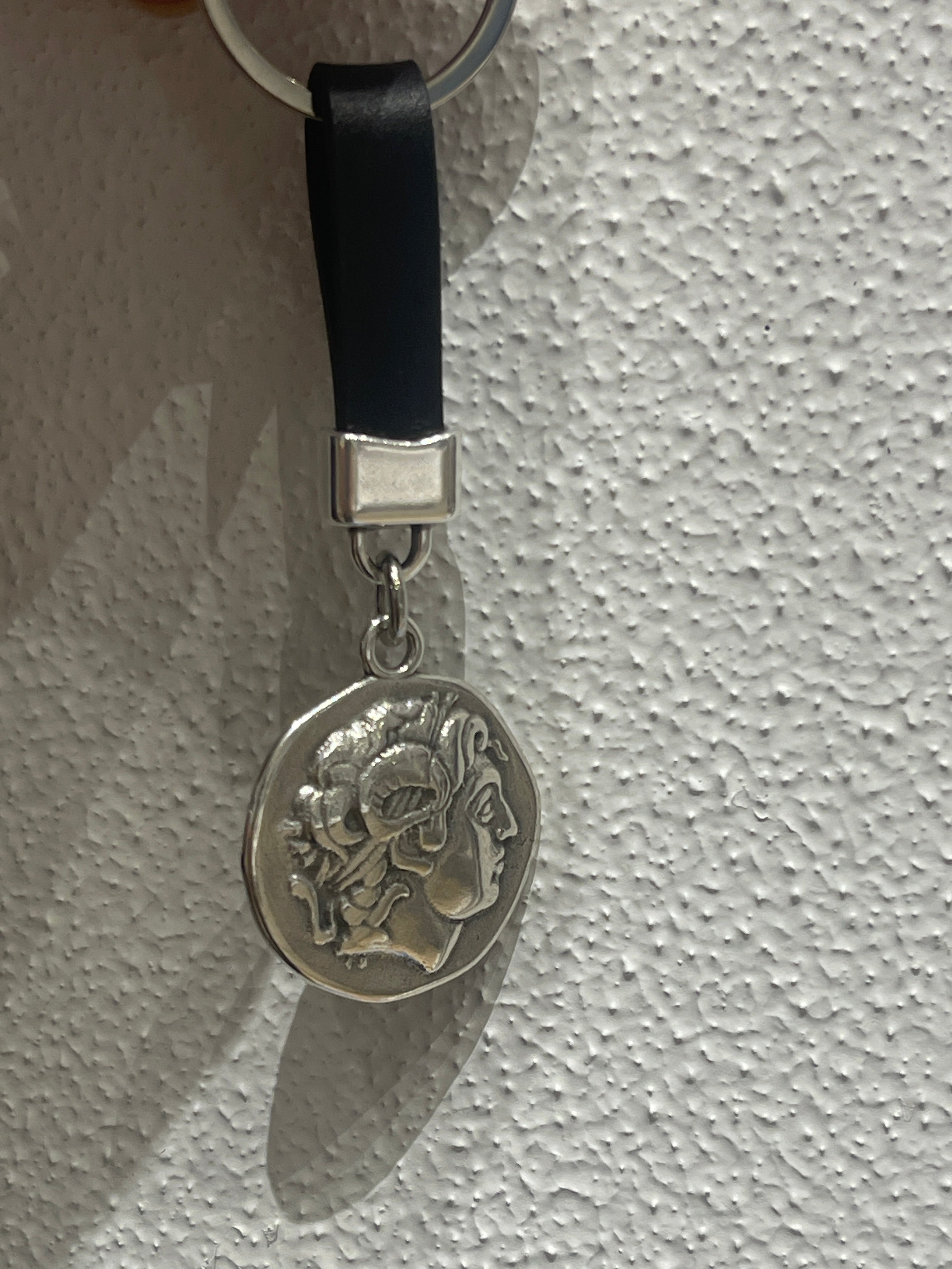 Leather Alexander the Great key ring – Greek Cargo