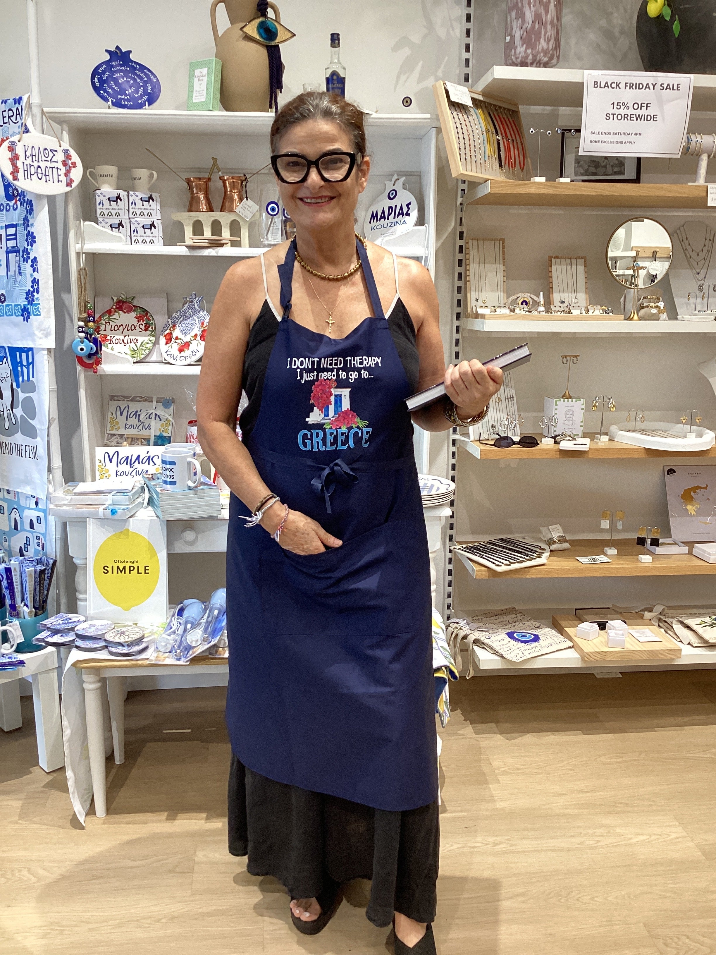 Greek Island Cotton Apron | Greek Apron | Greek Islands – Greek Cargo