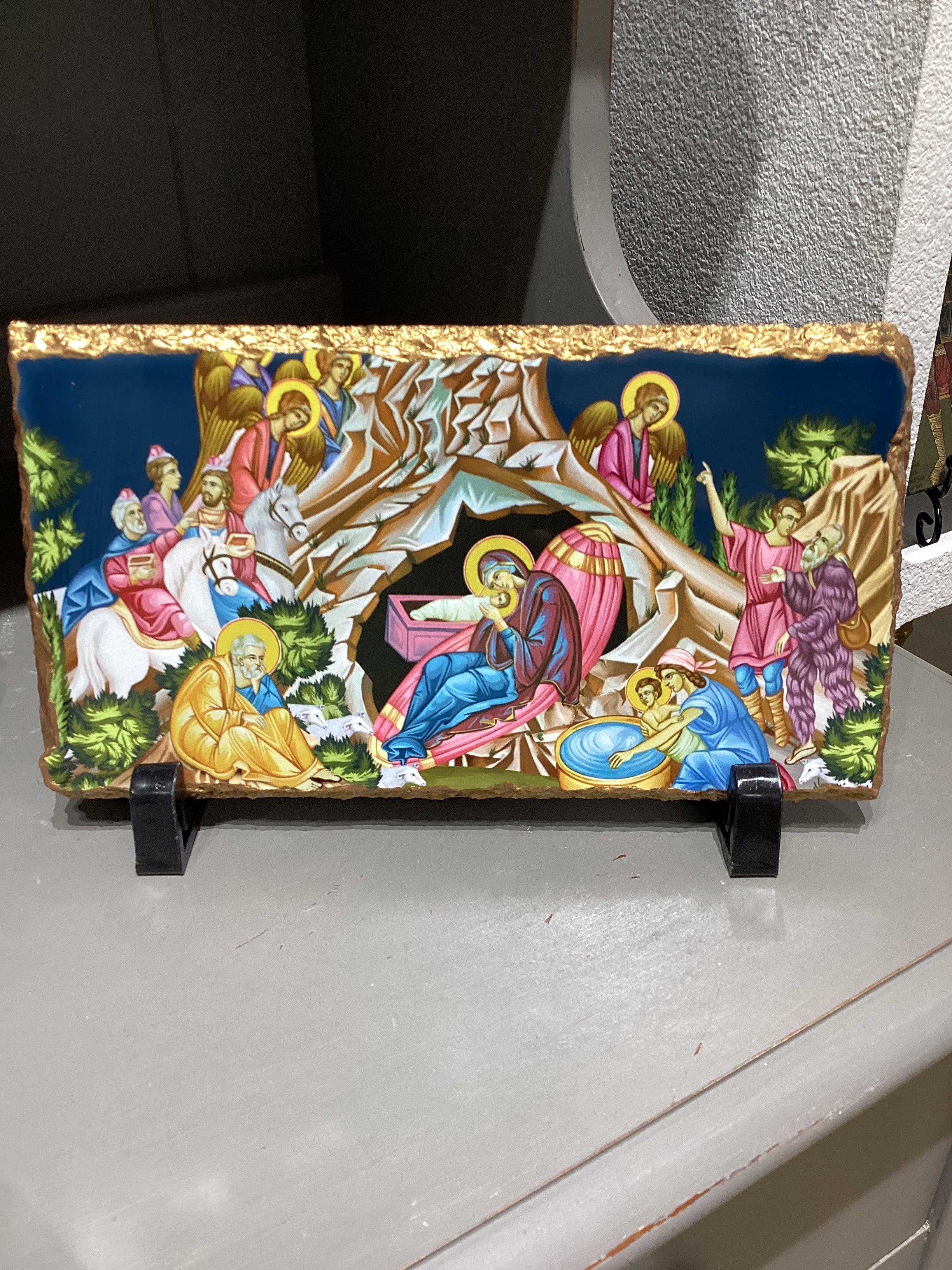 Christmas Religion Slate Decor - Birth of Christ – Greek Cargo