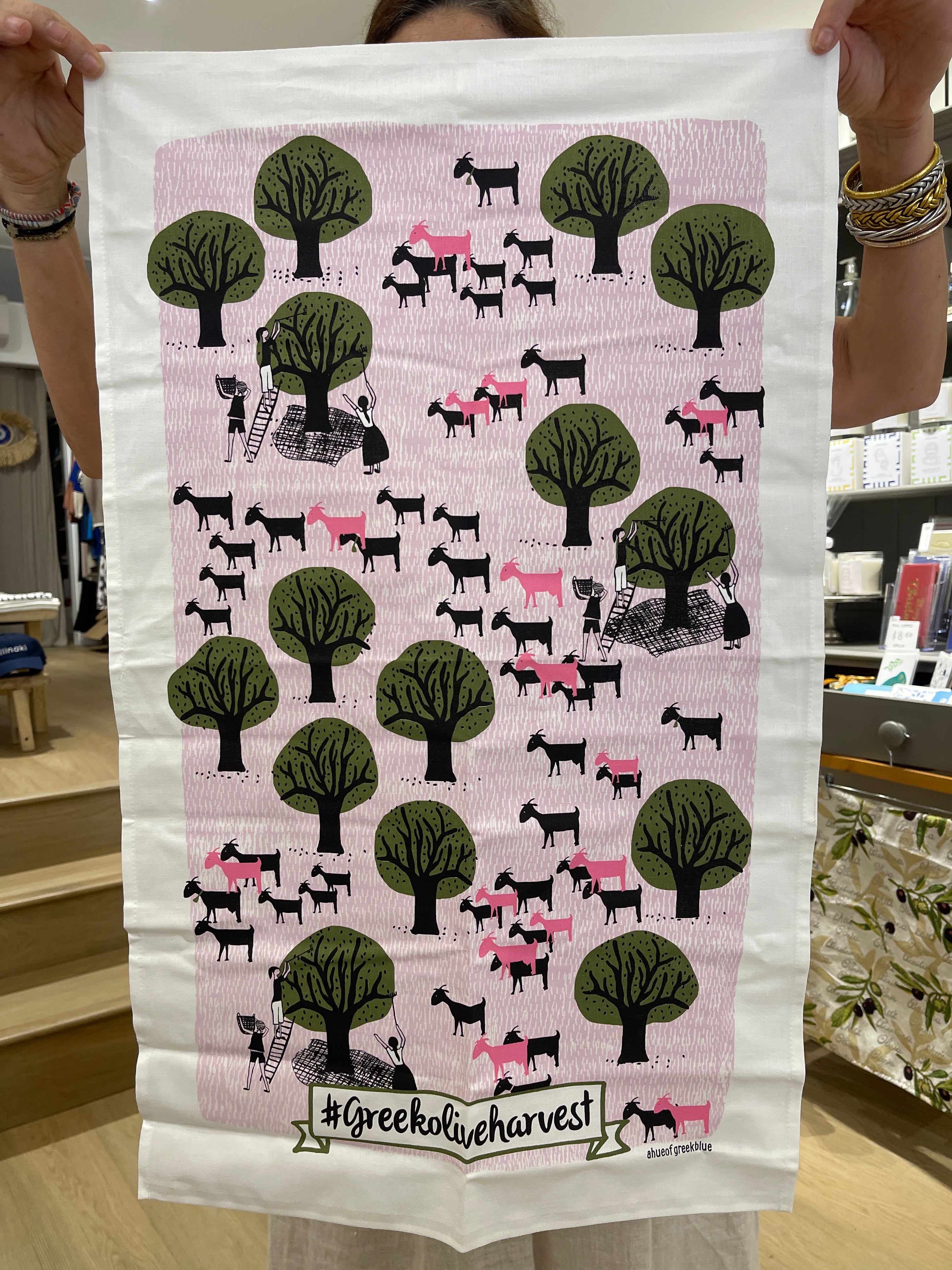 Kalimera Tea Towel | Greek Cotton Tea Towel | Greek Cargo